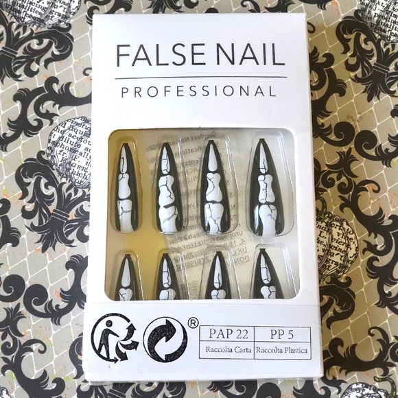 None | Makeup | Finger Bone Faux Nails | Poshmark